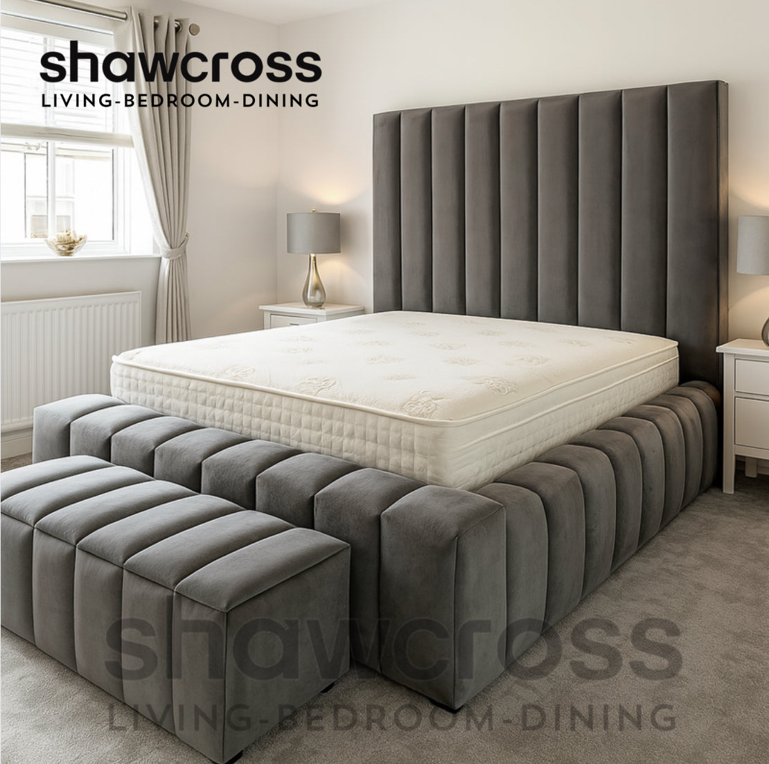 Ambassador Luxury Fabric Bed Frame - Various Sizes