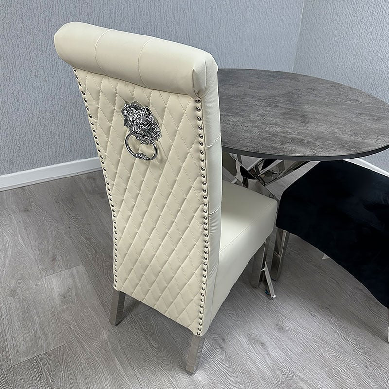Velvet, Knocker & Lion Dining Chairs | Shawcross Furniture