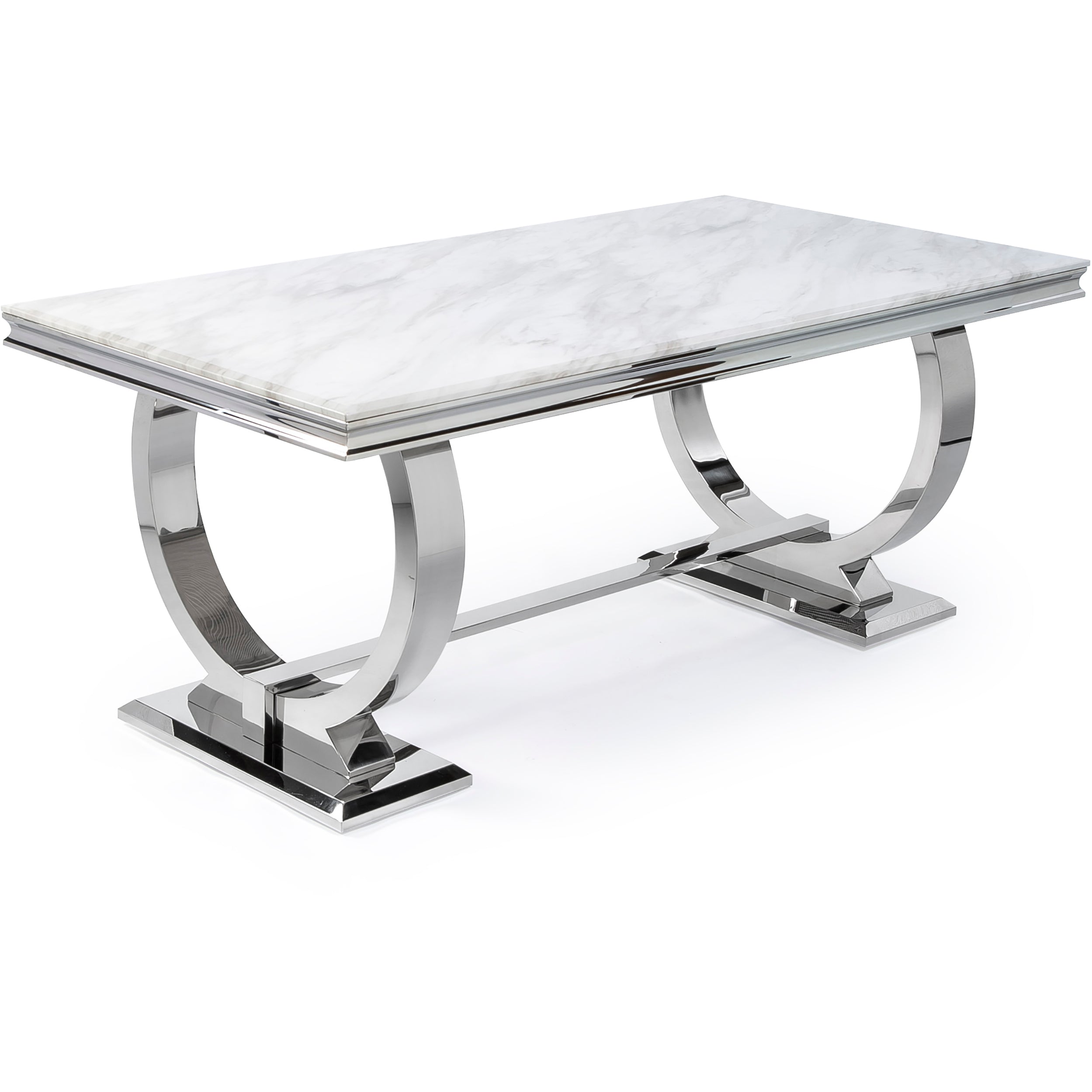 Ariana Marble 1.8M Dining Table And Cheshire Velvet Knocker Dining Cha