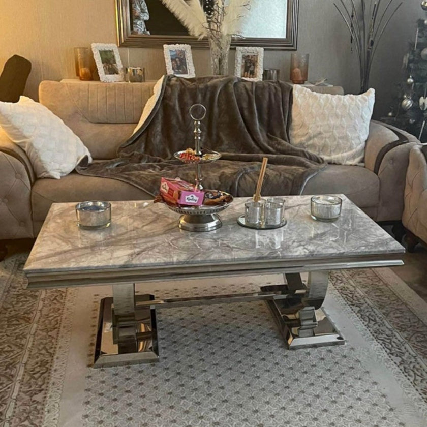 Ariana grey marble coffee table 120cm