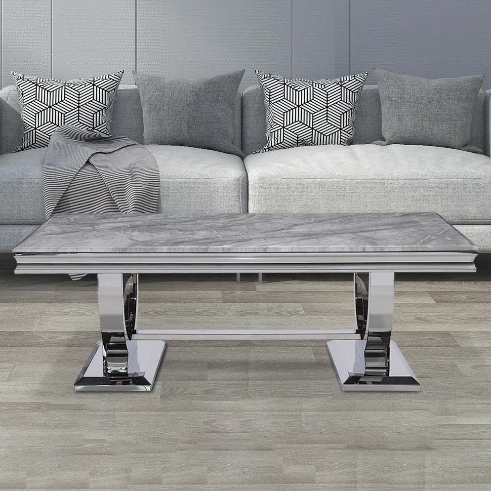 Ariana grey marble coffee table 120cm